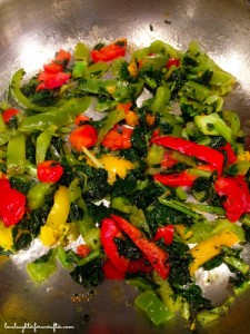 Organic Chicken with Kale and Tri Color Peppers Recipe - Love, Laughter ...